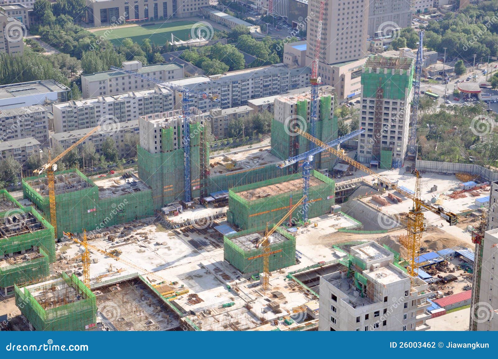 Construction Site in City stock photo. Image of group - 26003462