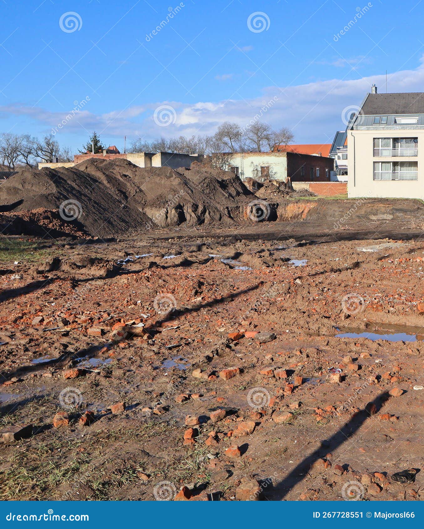 Construction Site in the City Ready To Build Stock Image - Image of ...