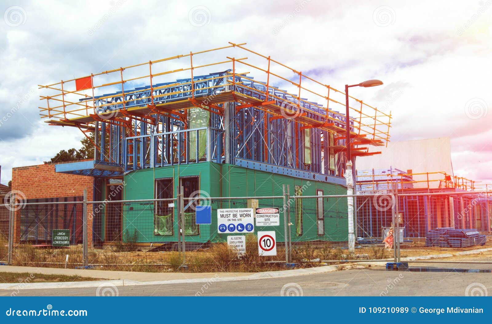 Construction site closeup stock image. Image of close - 109210989