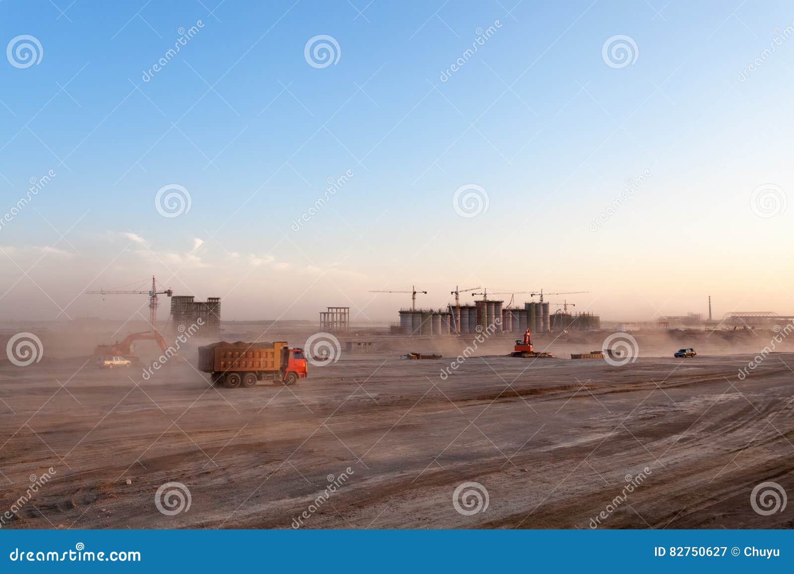 The Construction Site of Coal Preparation Factory Stock Image - Image ...