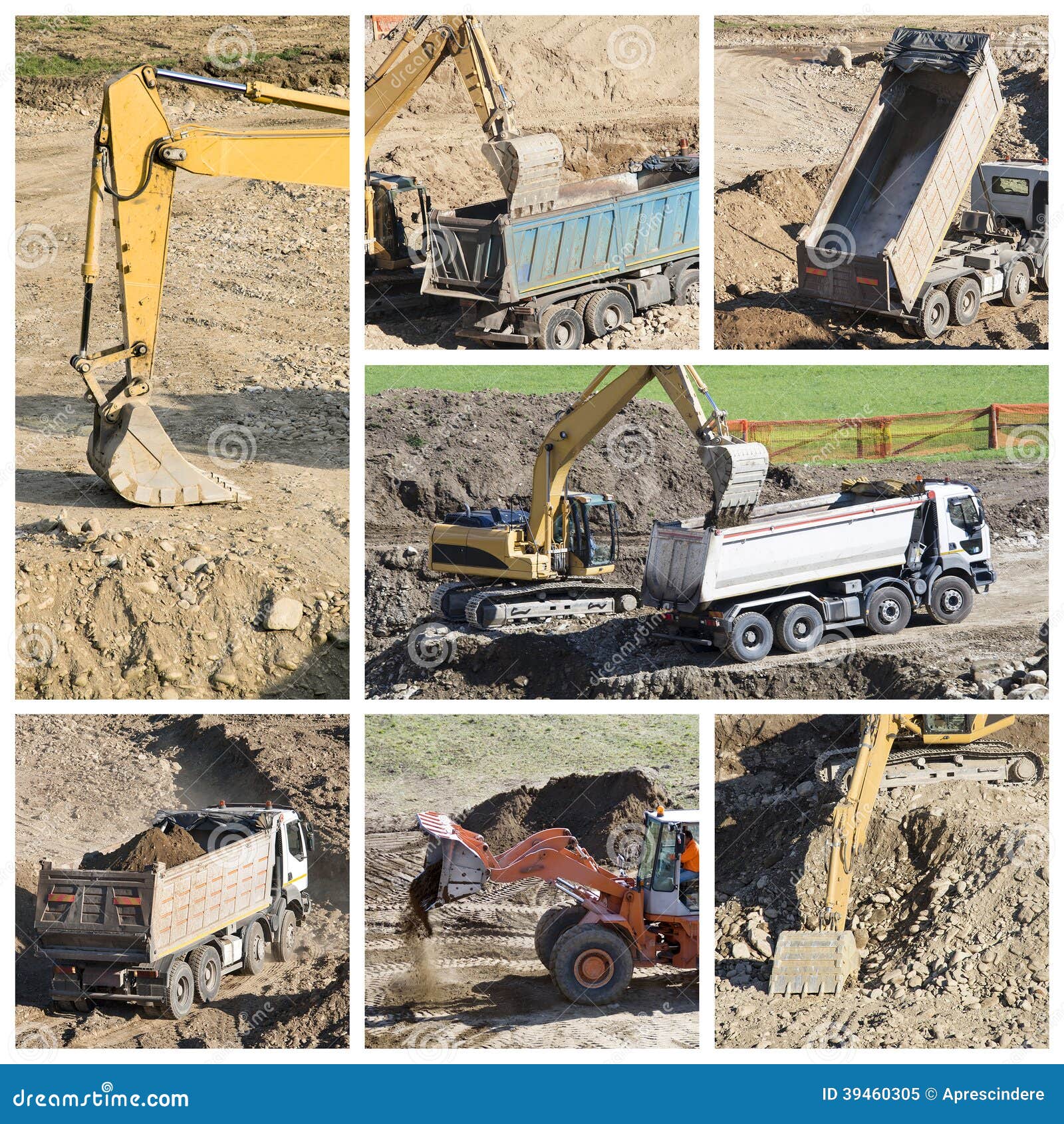 Construction site collage stock image. Image of built - 39460305
