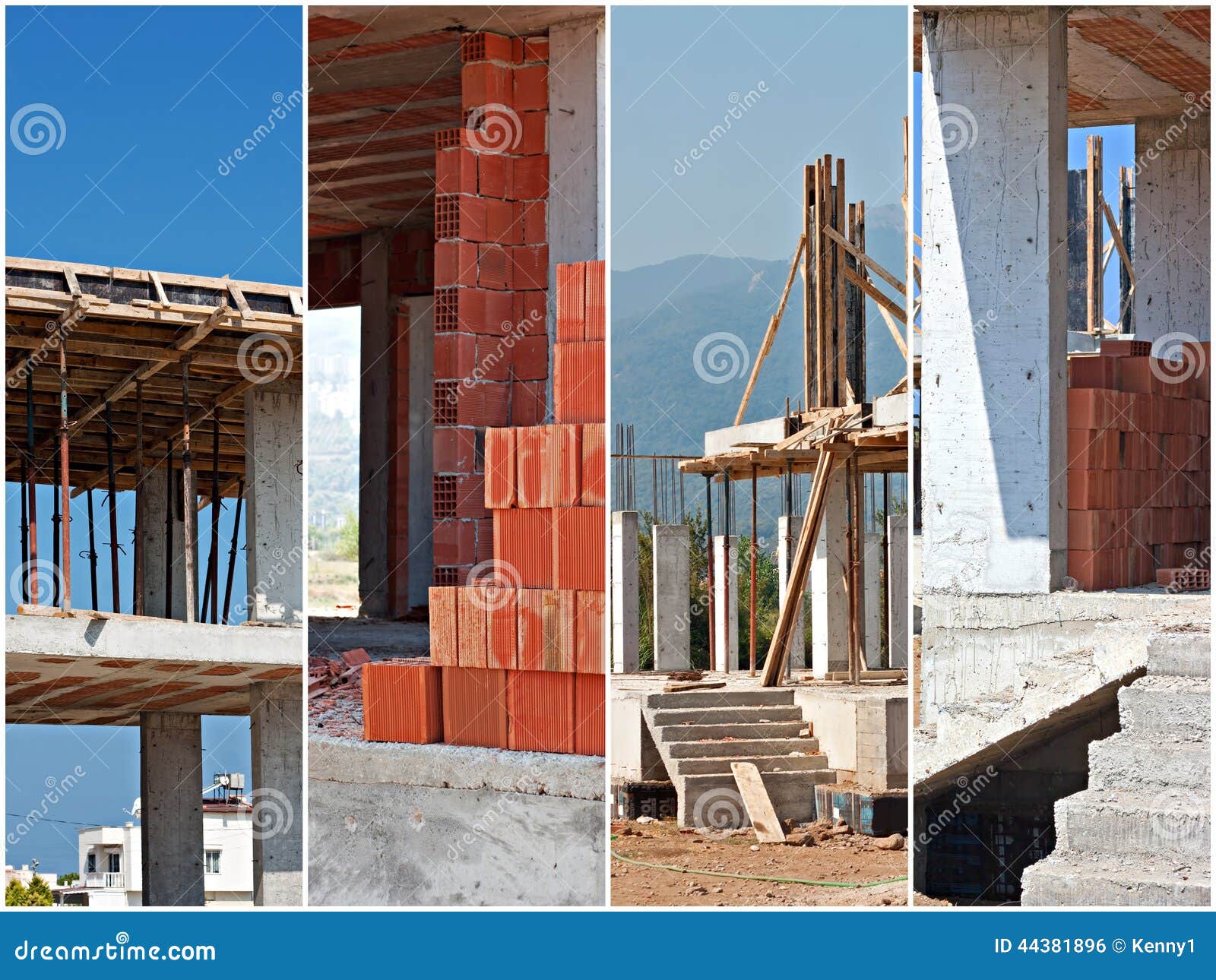 Construction site collage stock photo. Image of erect - 44381896