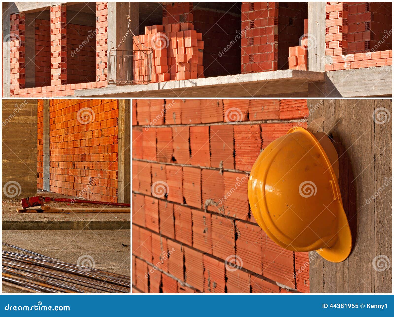 Construction site collage stock image. Image of collage - 44381965