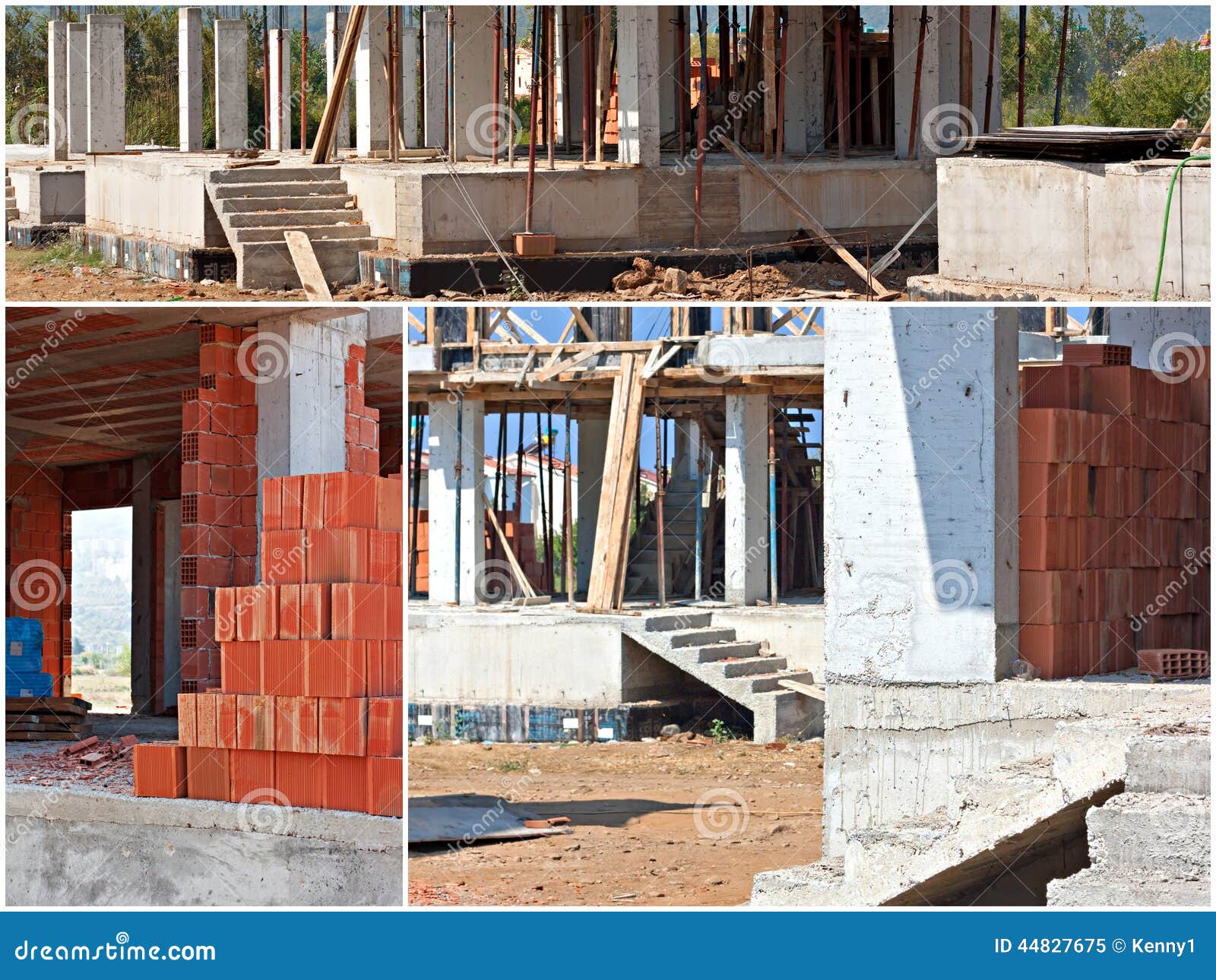 Construction site collage stock image. Image of building - 44827675