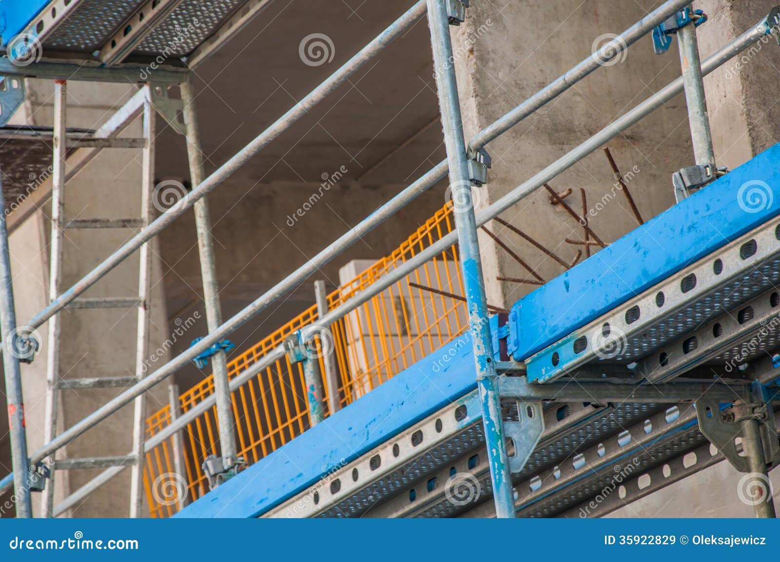 Construction Site of Concrete Edifice Stock Image - Image of industry ...