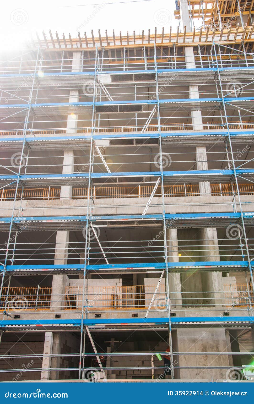 Construction Site of Concrete Edifice Stock Photo - Image of high ...