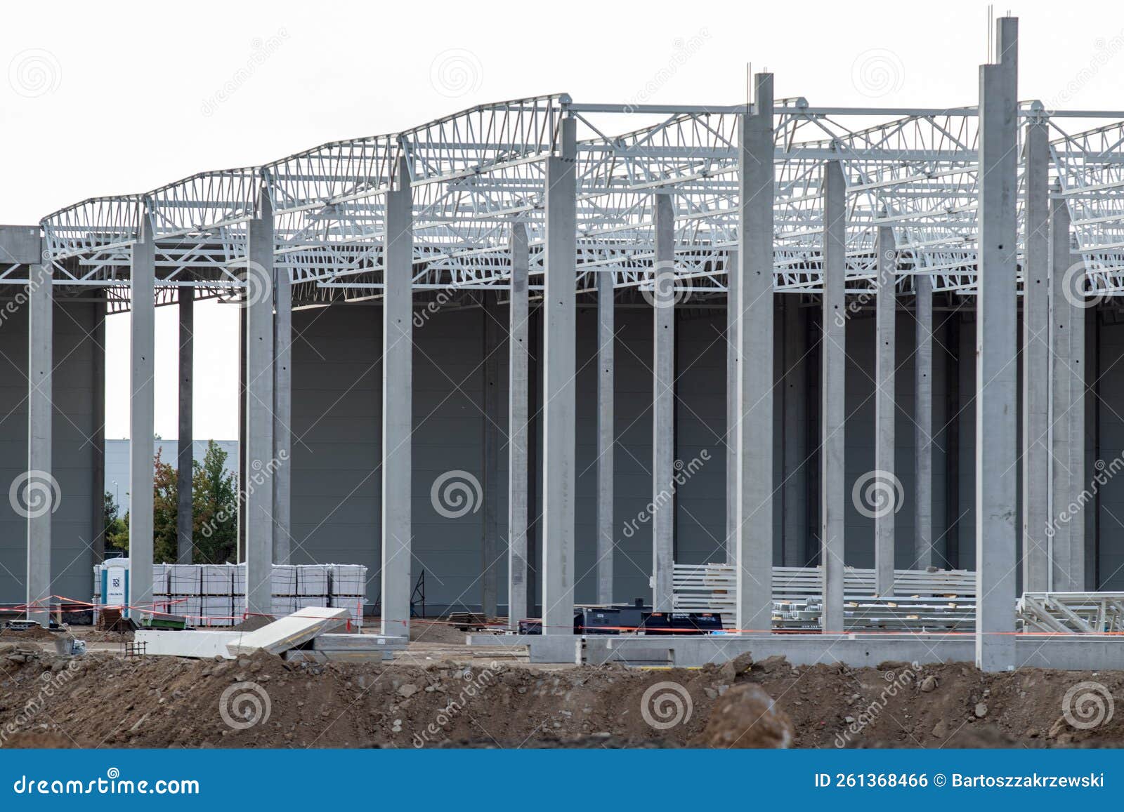 Construction Site Concrete and Steel Structures Stock Photo - Image of ...