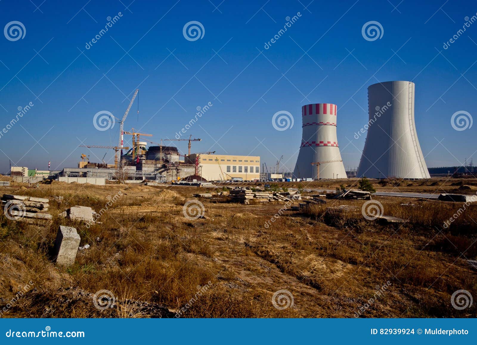 Construction Site. Construction of a New Nuclear Power Plant Stock ...
