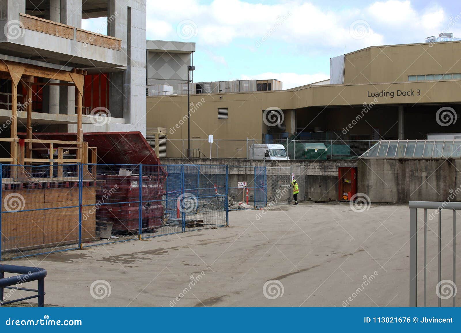 Construction Site and Loading Dock Stock Photo - Image of yellow ...