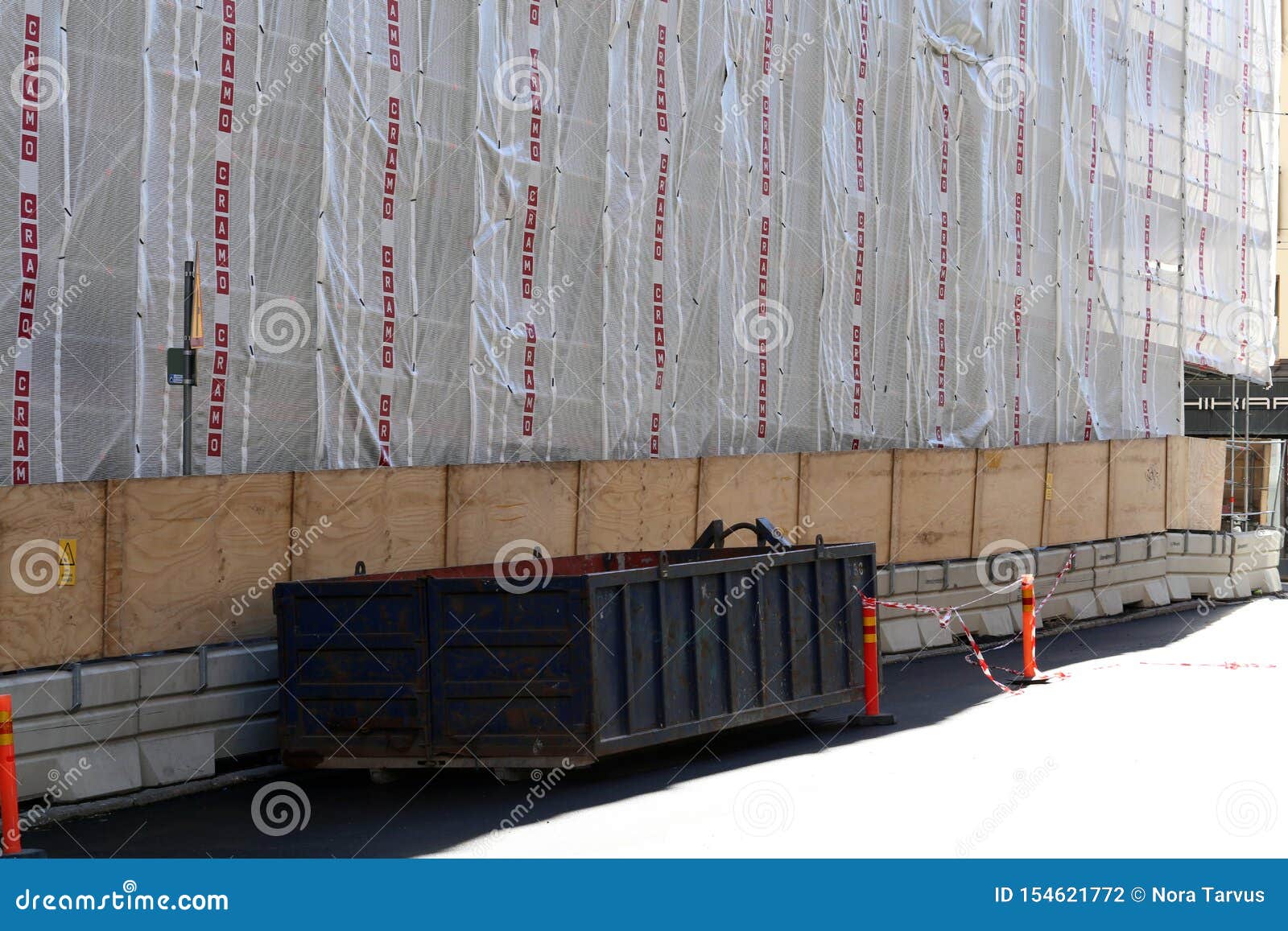 Construction Site of Cramo Covered with Plastic Wraps in Helsinki ...