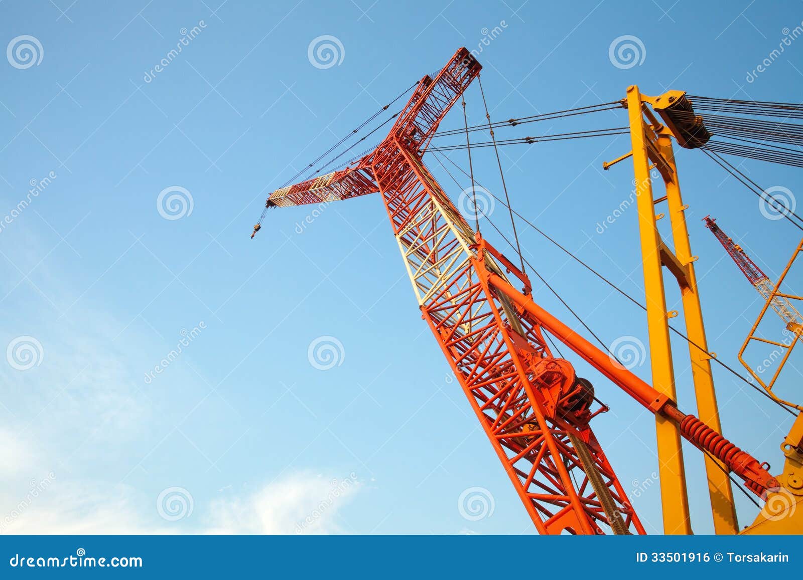 Construction Site with Crane Stock Photo - Image of home, engineering ...