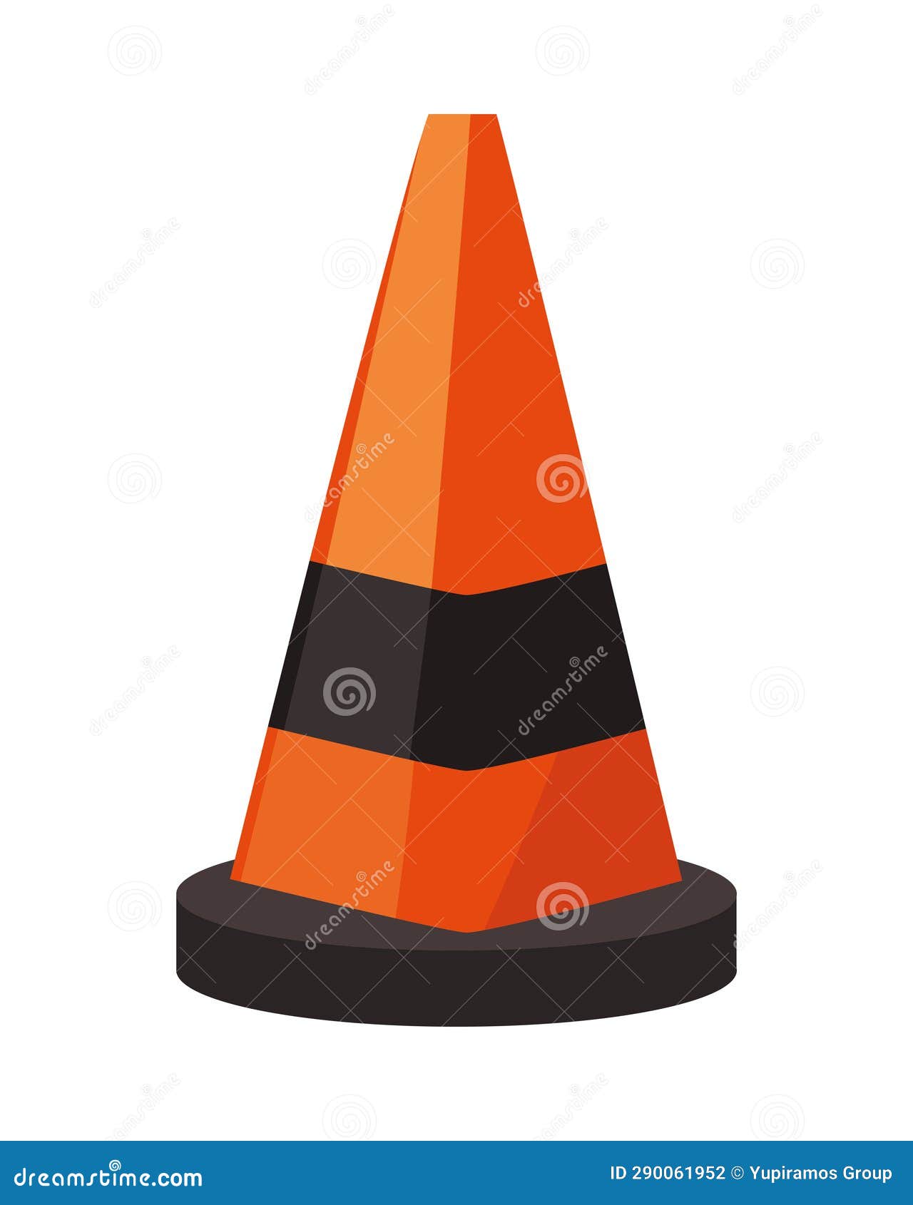 Construction Site Danger Orange Cone, Warning Sign Stock Vector ...