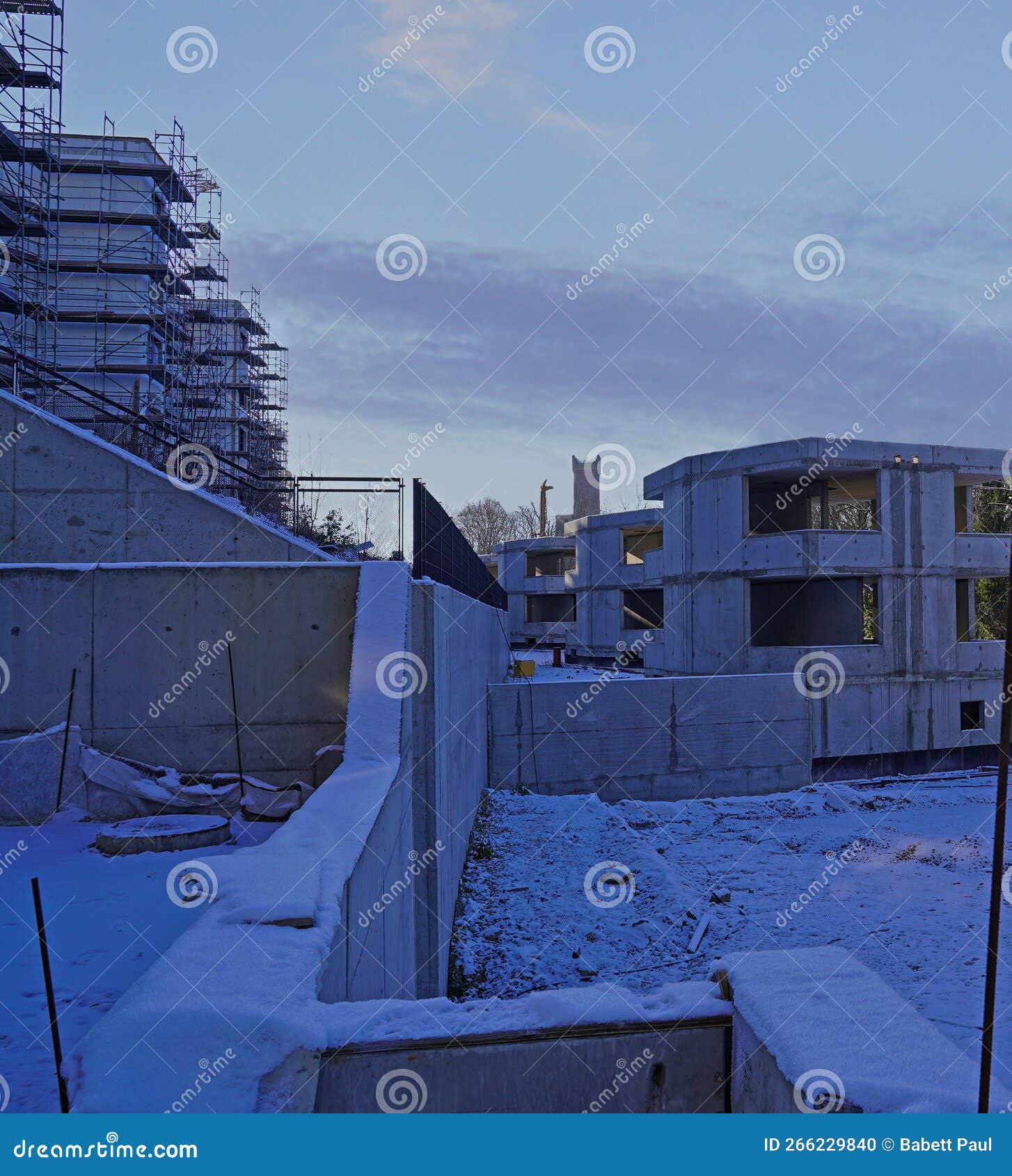 On the Construction Site during the Development of a New Residen Stock ...