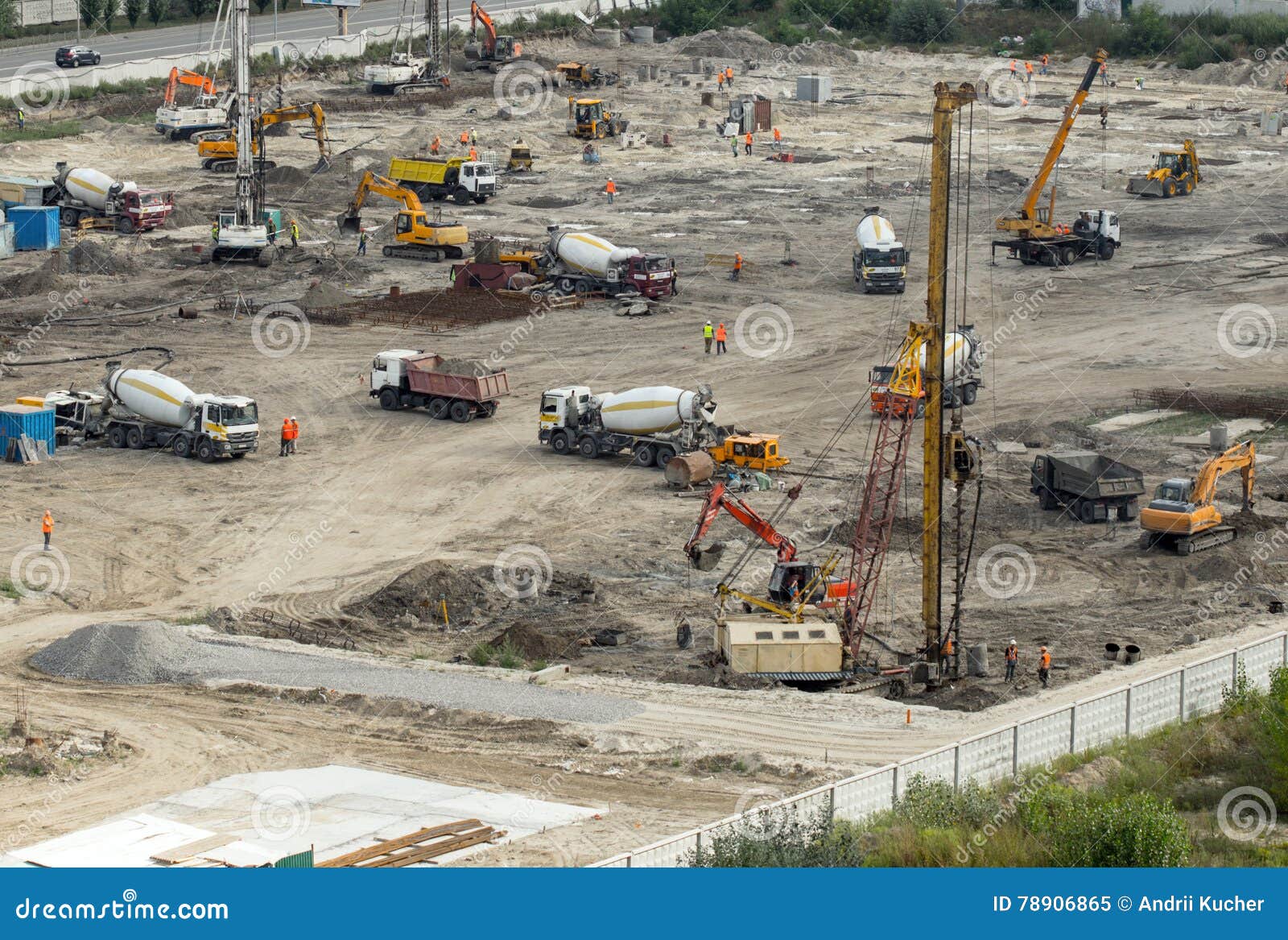 Construction Site with Different of Construction Equipment Stock Image ...