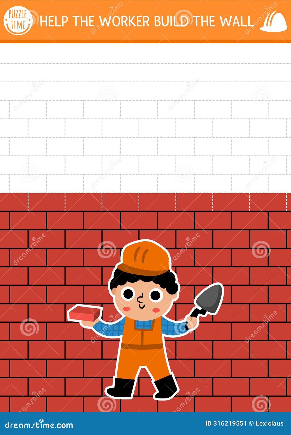 Construction Site Drawing And Writing Practice Activity With Builder ...