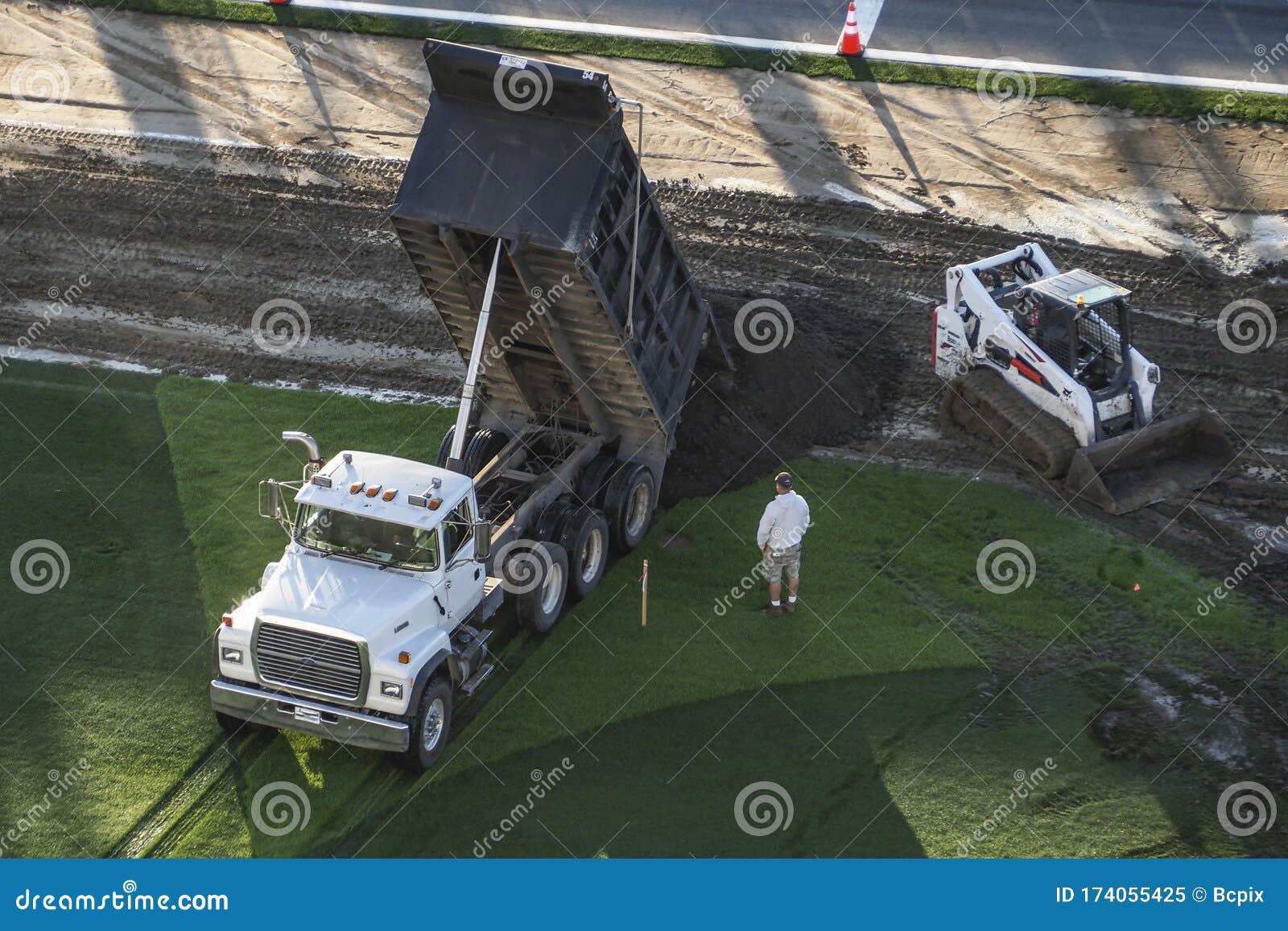 Construction Site Dump Truck Editorial Image - Image of load, next ...