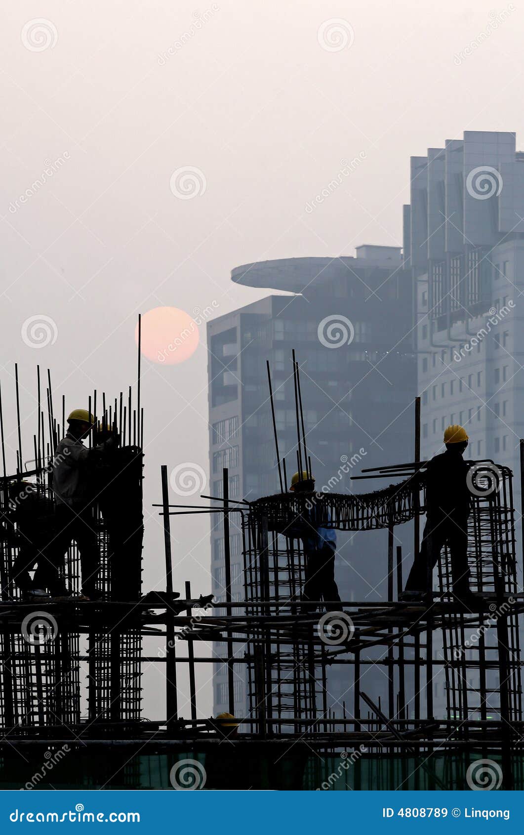 Construction Site at Dusk....... Stock Image - Image of construction ...