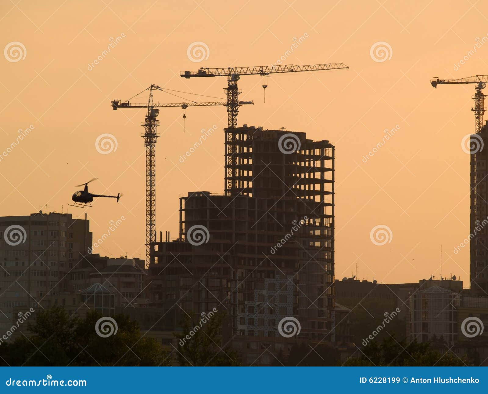 Construction site on dusk stock image. Image of frame - 6228199