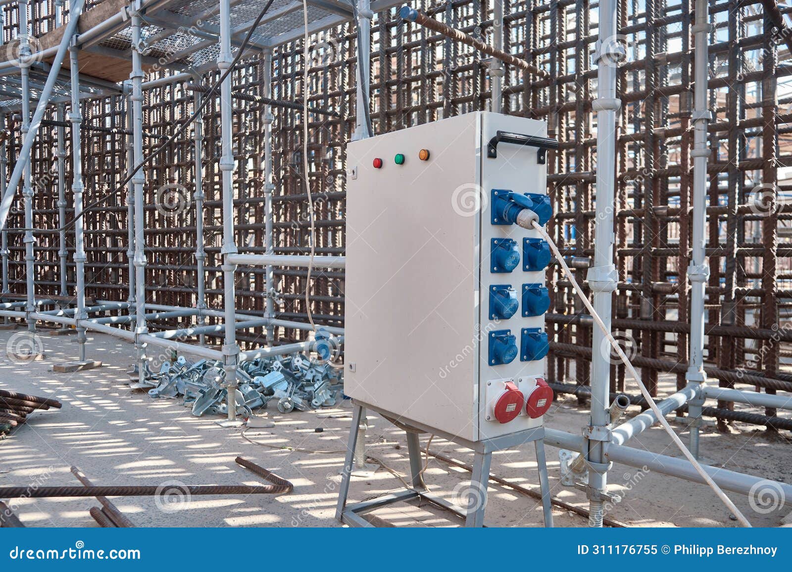 Construction Site Electrical Panel Stock Image - Image of switchboard ...
