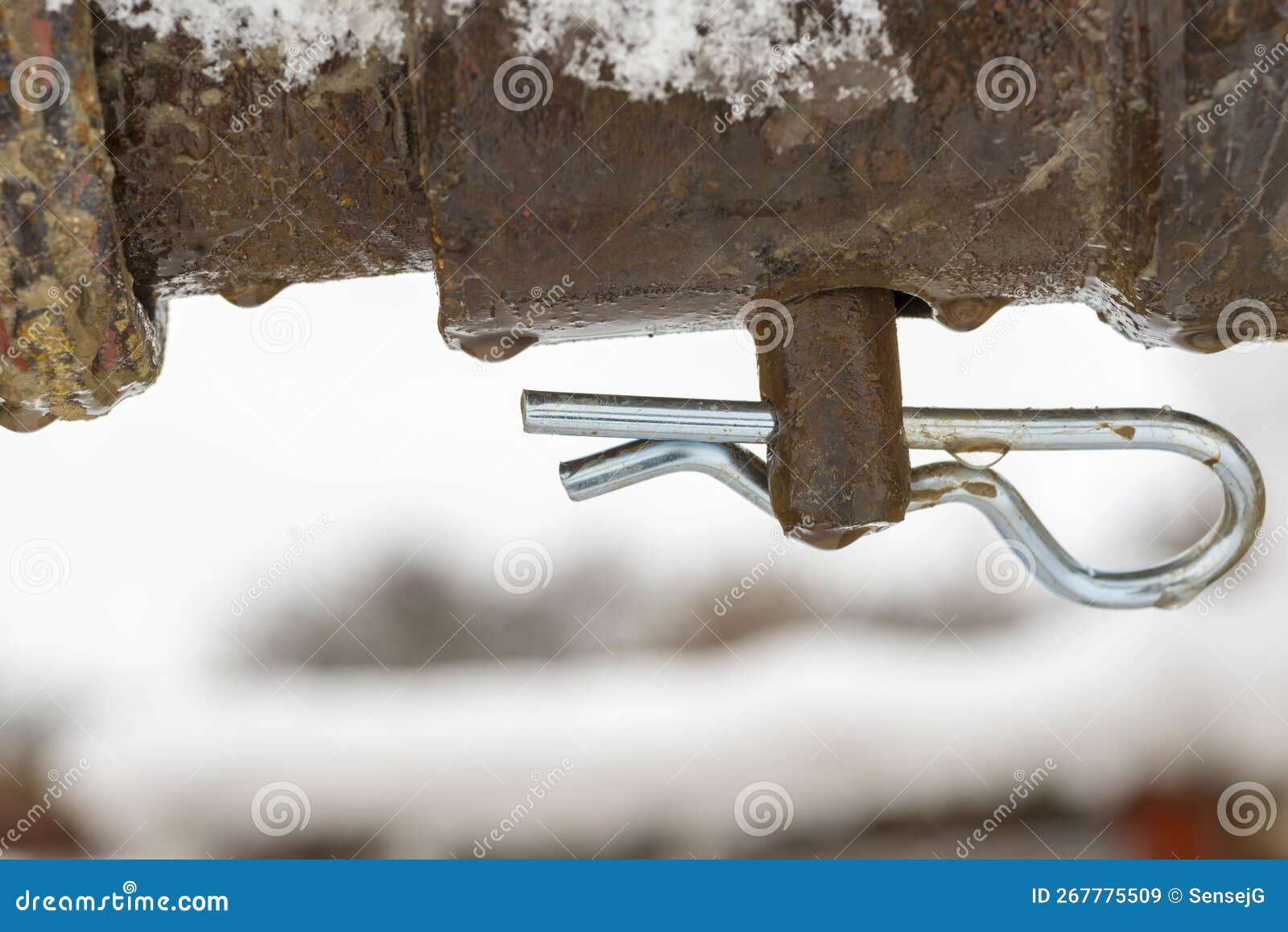 Construction Site . an Element Securing the Pin Against Falling Out ...