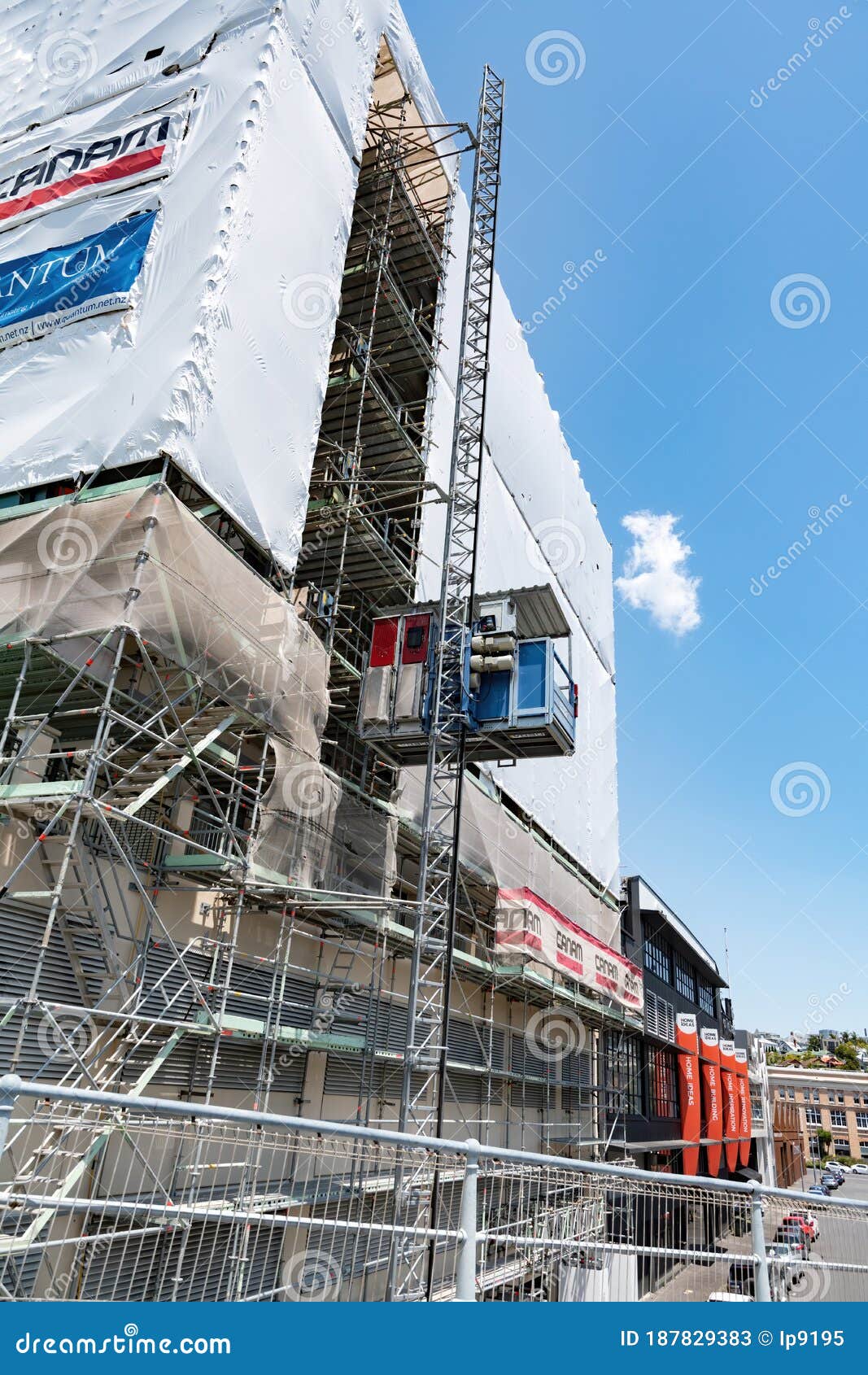 Construction site elevator editorial stock photo. Image of equipment ...