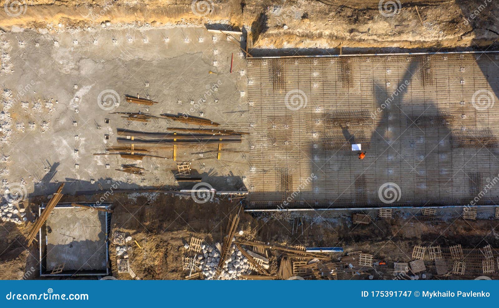 Construction Site, Equipment and Materials, Top View Stock Image ...