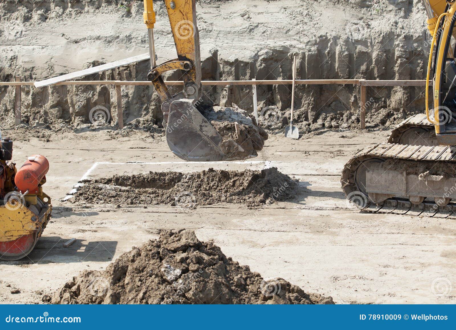 Construction site stock image. Image of digger, industrial - 78910009