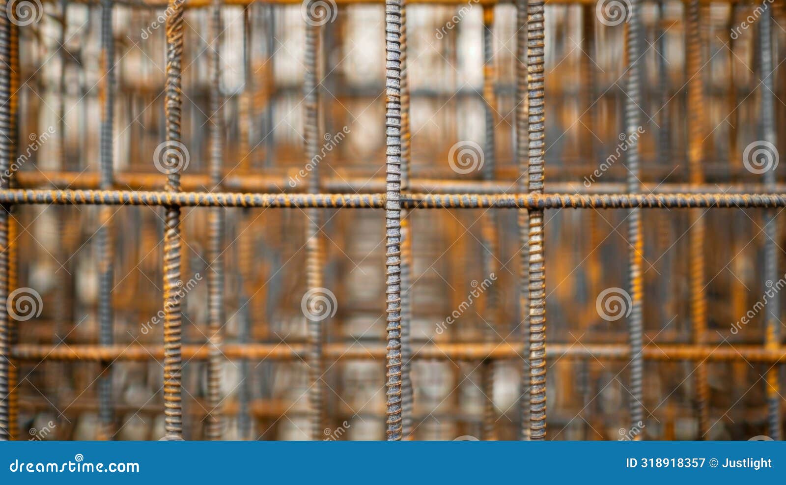 A Construction Site Filled with Vertical and Horizontal Rebar Rods ...