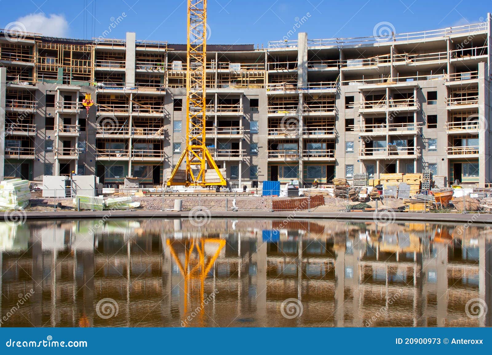 Construction Site in Finland Stock Image - Image of water, project ...