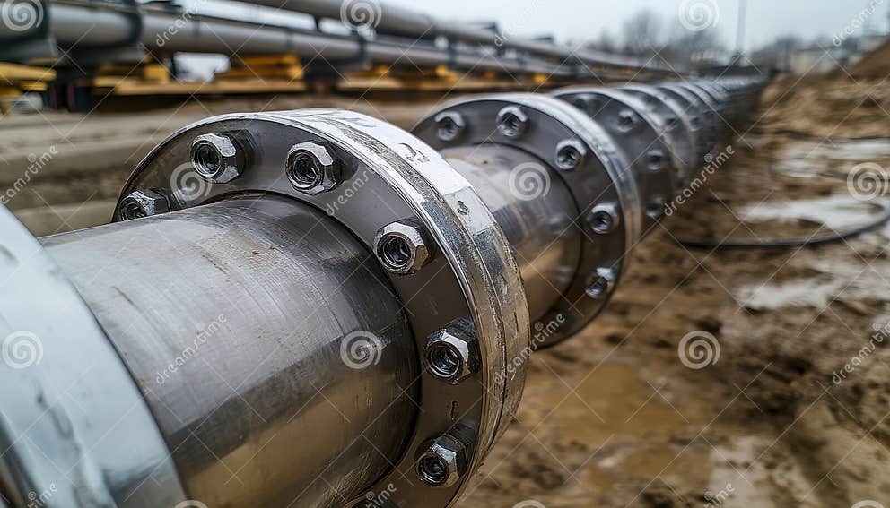 Flexible Pipe Connections in Construction Site Showcasing Versatile ...