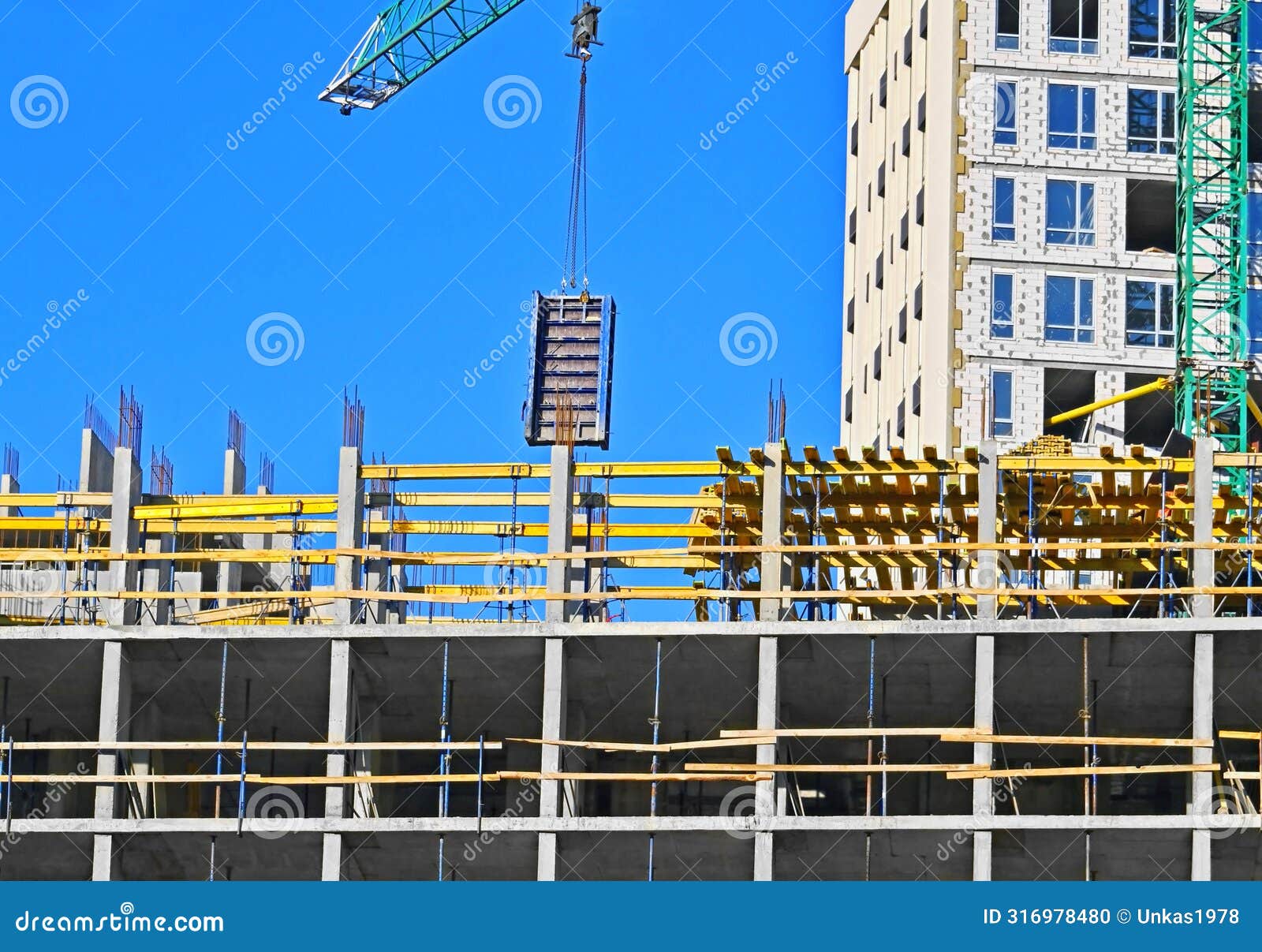 Construction Site with Formwork Editorial Image - Image of development ...