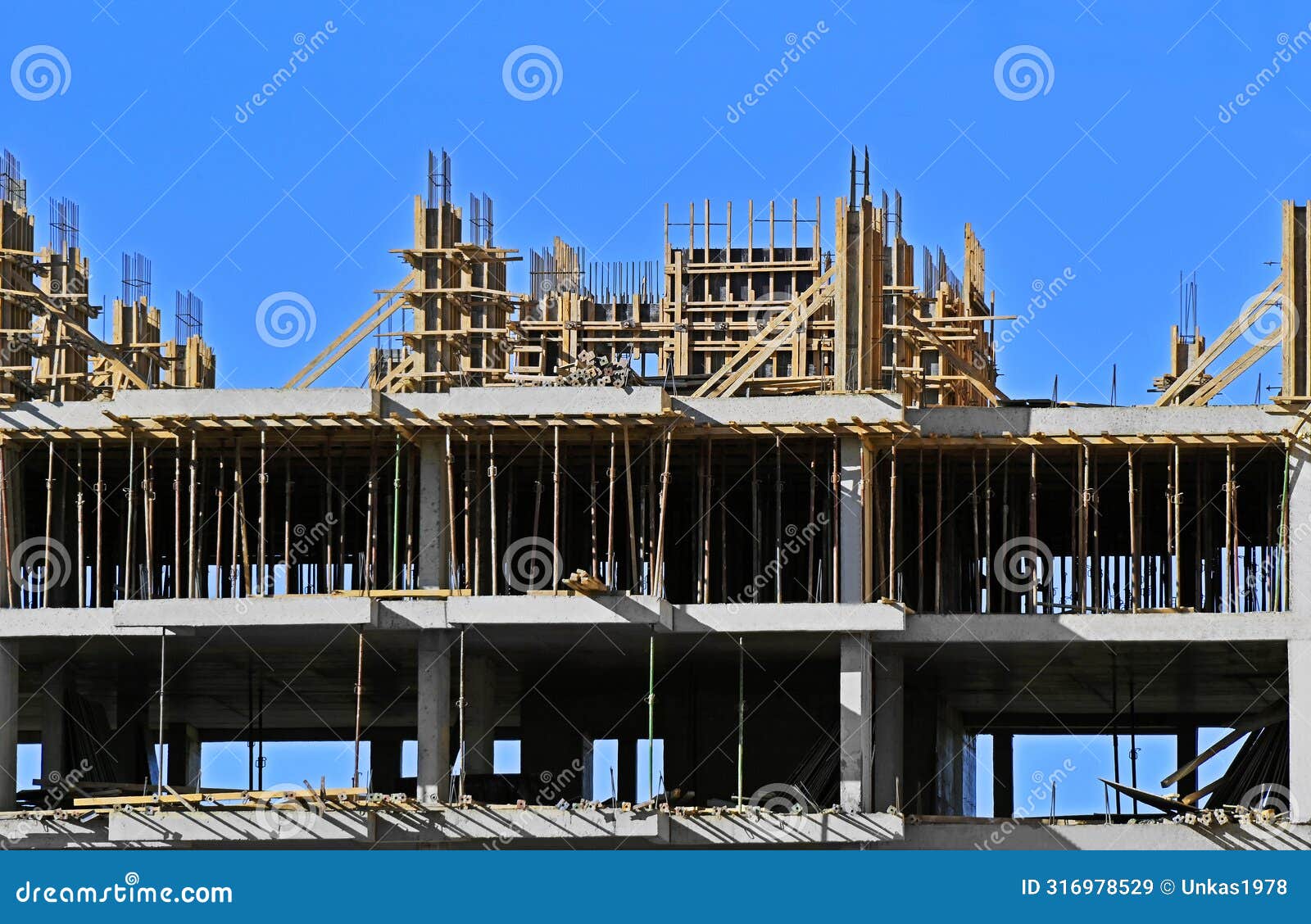 Construction Site with Formwork Stock Image - Image of architecture ...