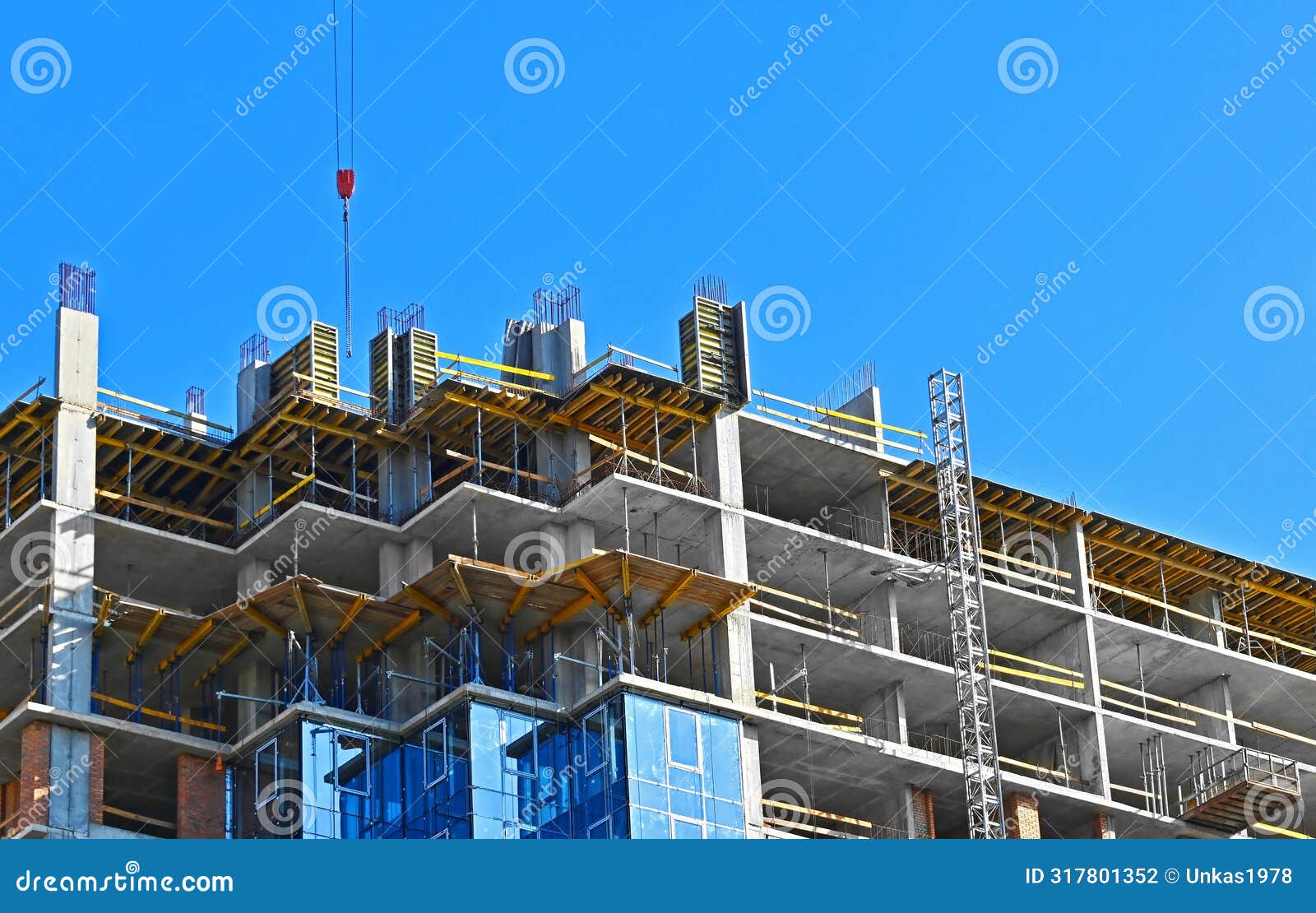 Construction Site with Formwork Stock Photo - Image of home, built ...