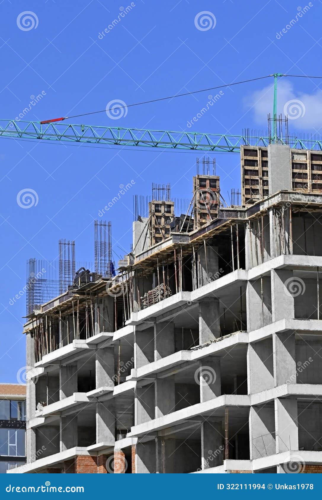Construction Site with Formwork Stock Photo - Image of flat, exterior ...
