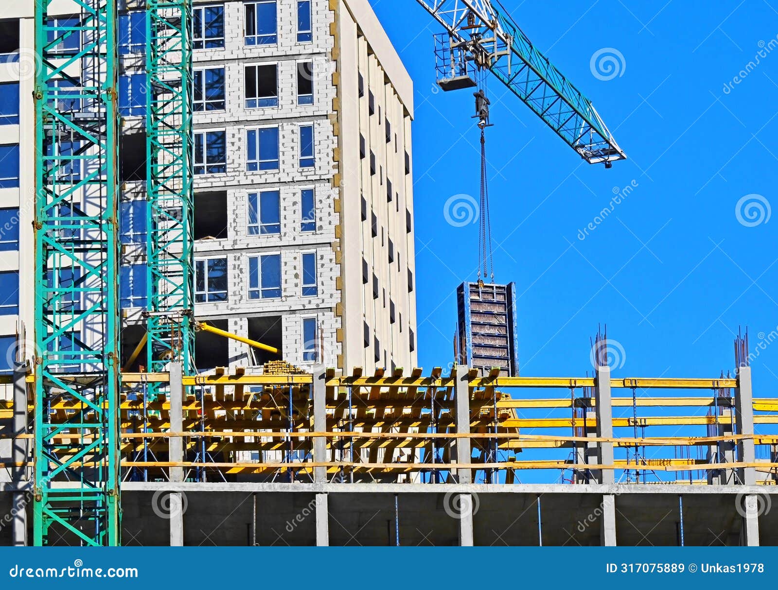 Construction Site with Formwork Stock Image - Image of building ...