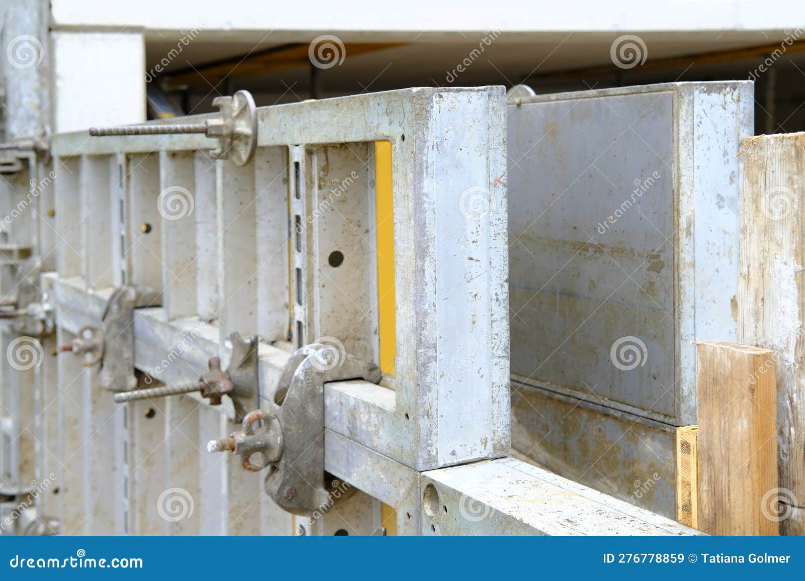 Construction Site with Formwork for Pouring Concrete, High-quality ...