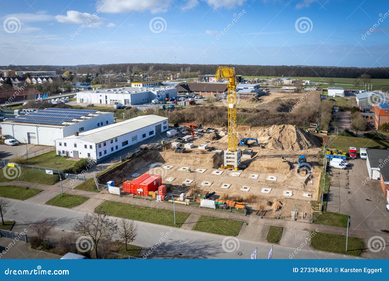 On a Construction Site Foundations are Poured for the Pillars of a ...