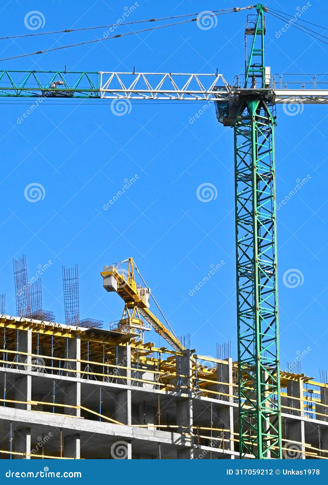 Construction Site with Framework Stock Photo - Image of equipment ...