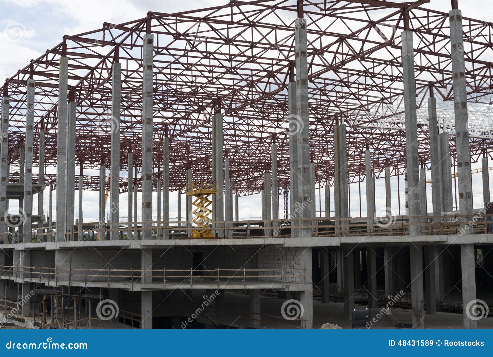 Construction Site. Framework of the New Building Stock Image - Image of ...