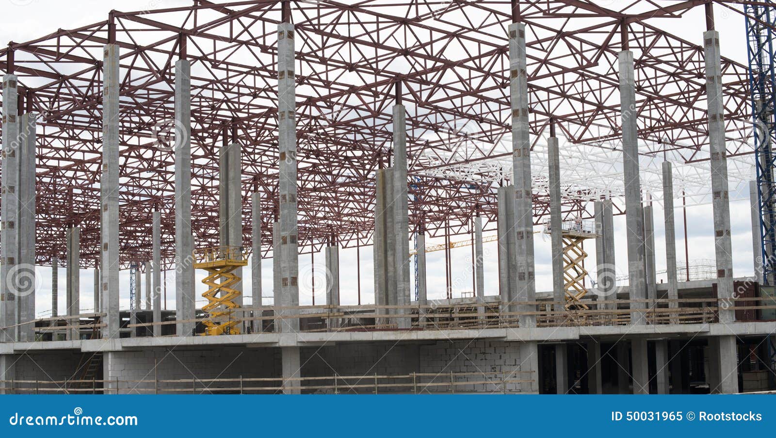 Construction Site. Framework of the New Building Stock Image - Image of ...