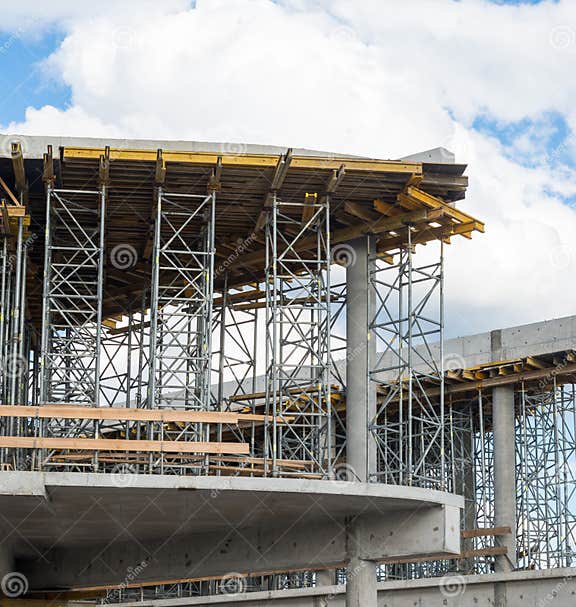 Construction Site. Framework of the New Building Stock Image - Image of ...