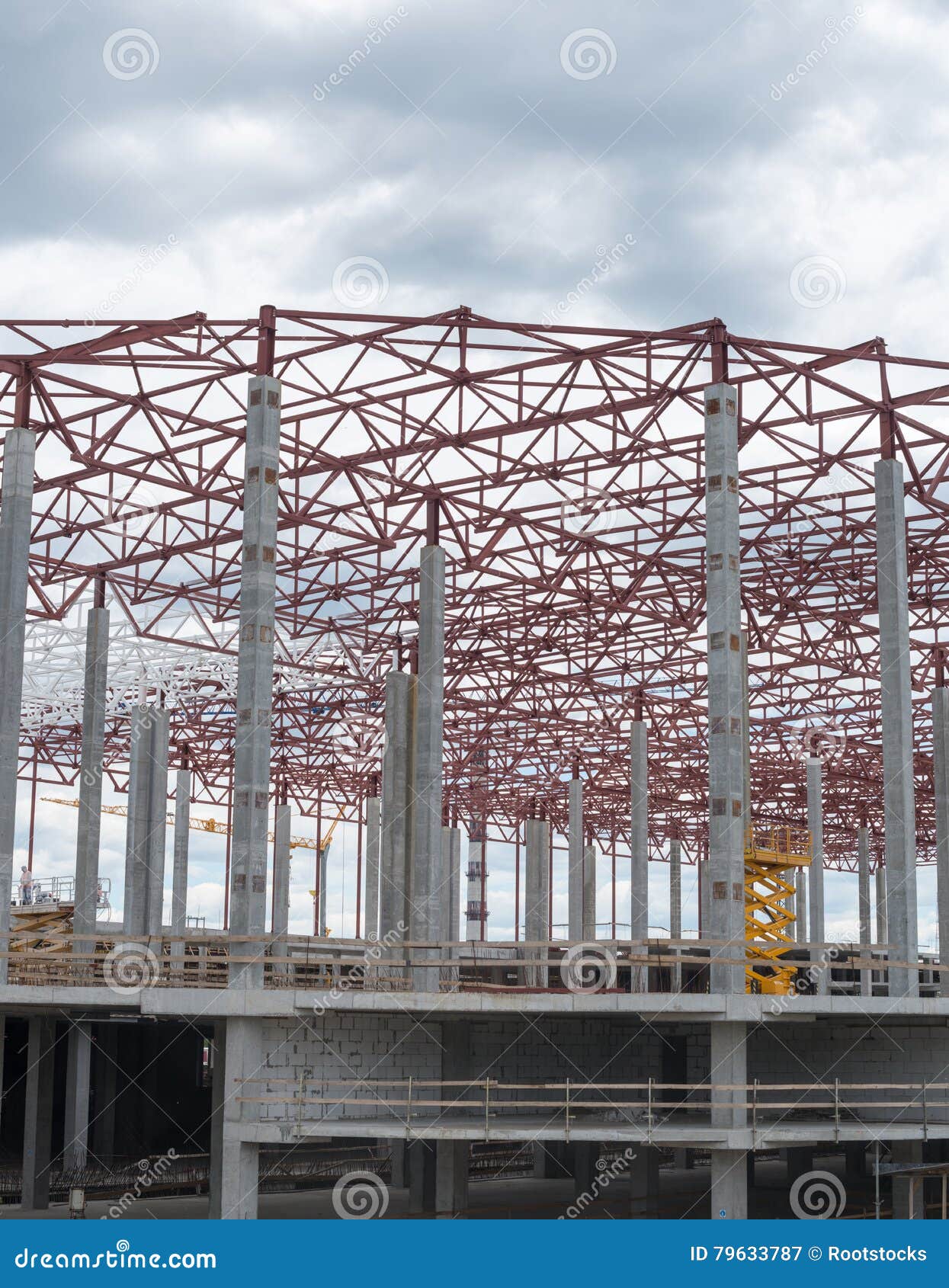 Construction Site. Framework of the New Building Stock Image - Image of ...