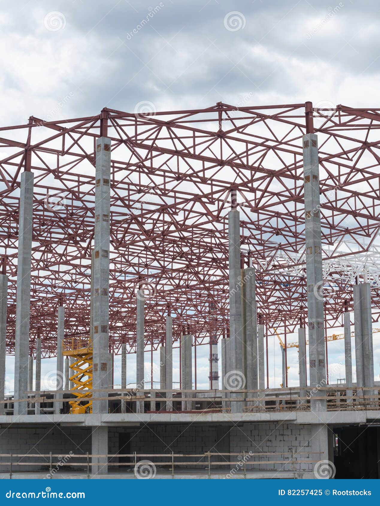 Construction Site. Framework of the New Building Stock Image - Image of ...