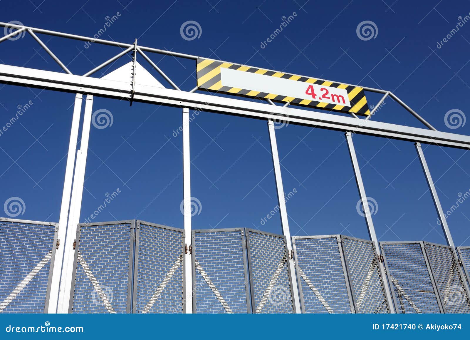 Construction site gate stock photo. Image of border, construction ...