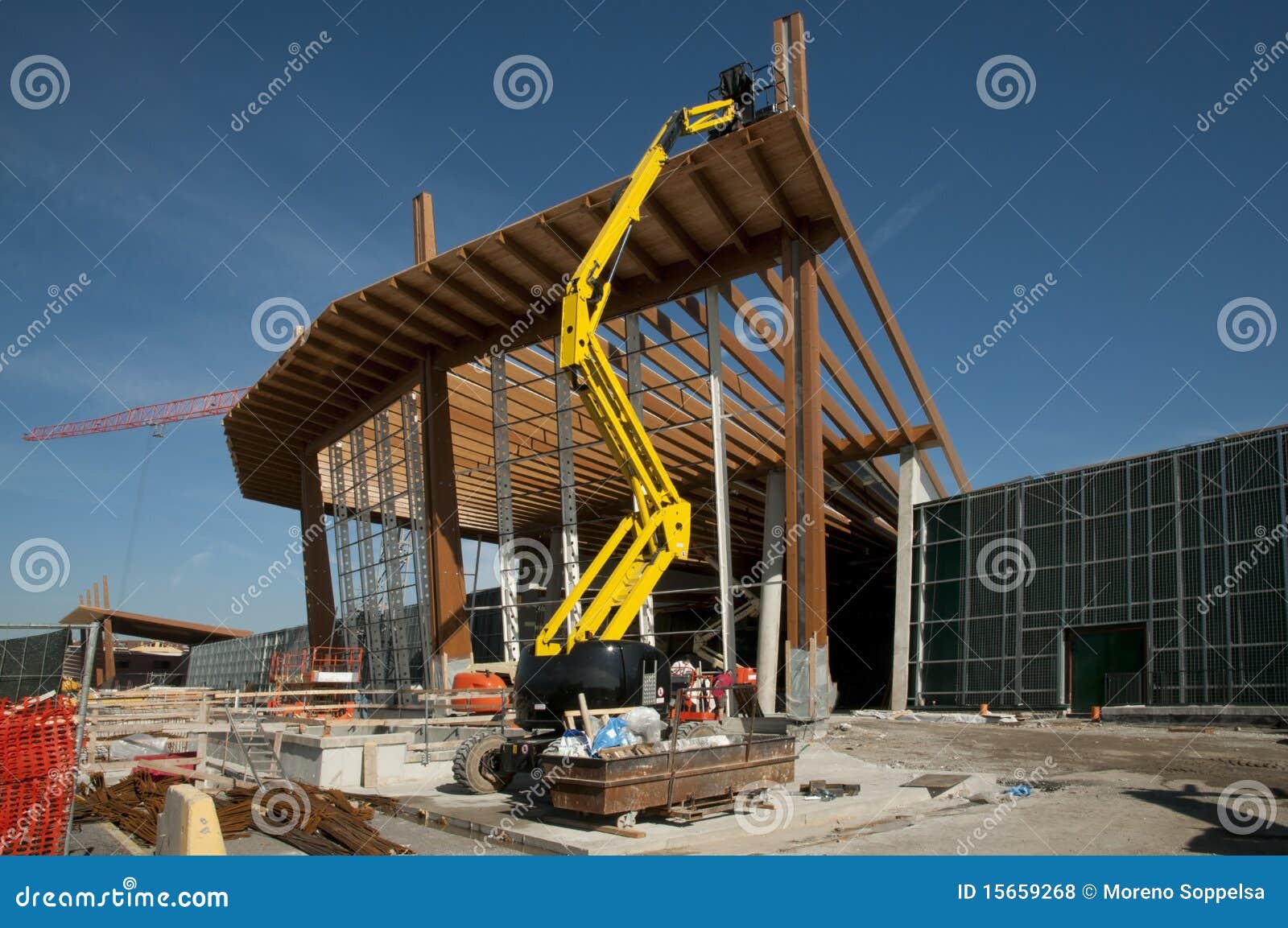 Glued Laminated Wood Processed By Grinding Wheel Stock Photography ...