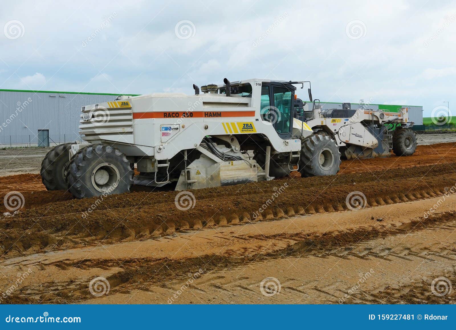 Construction Site with Ground Movement Machinery at Work Editorial ...