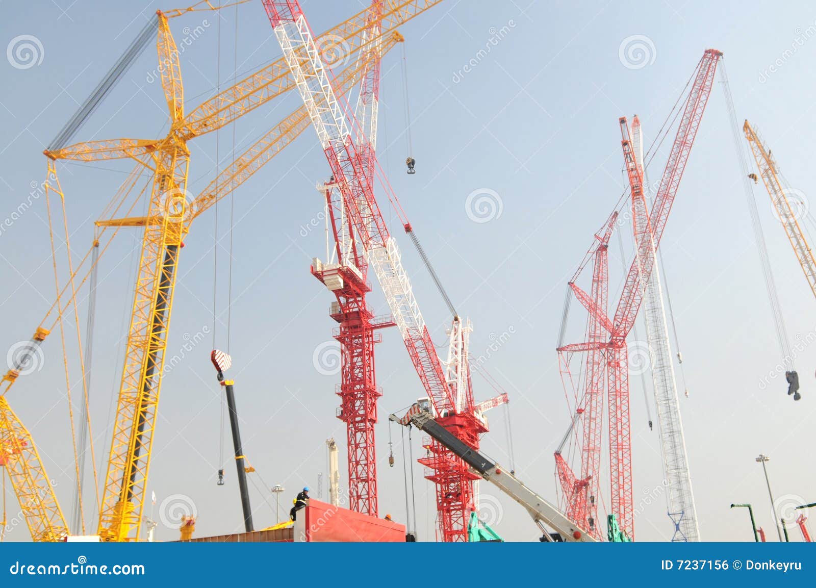 Two High Cranes Stock Photo | CartoonDealer.com #43388886