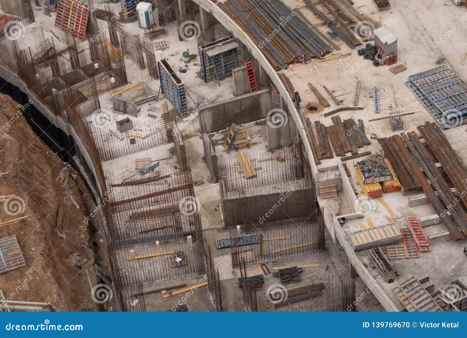 Construction Site of a High-rise Residential Building on the Seashore ...