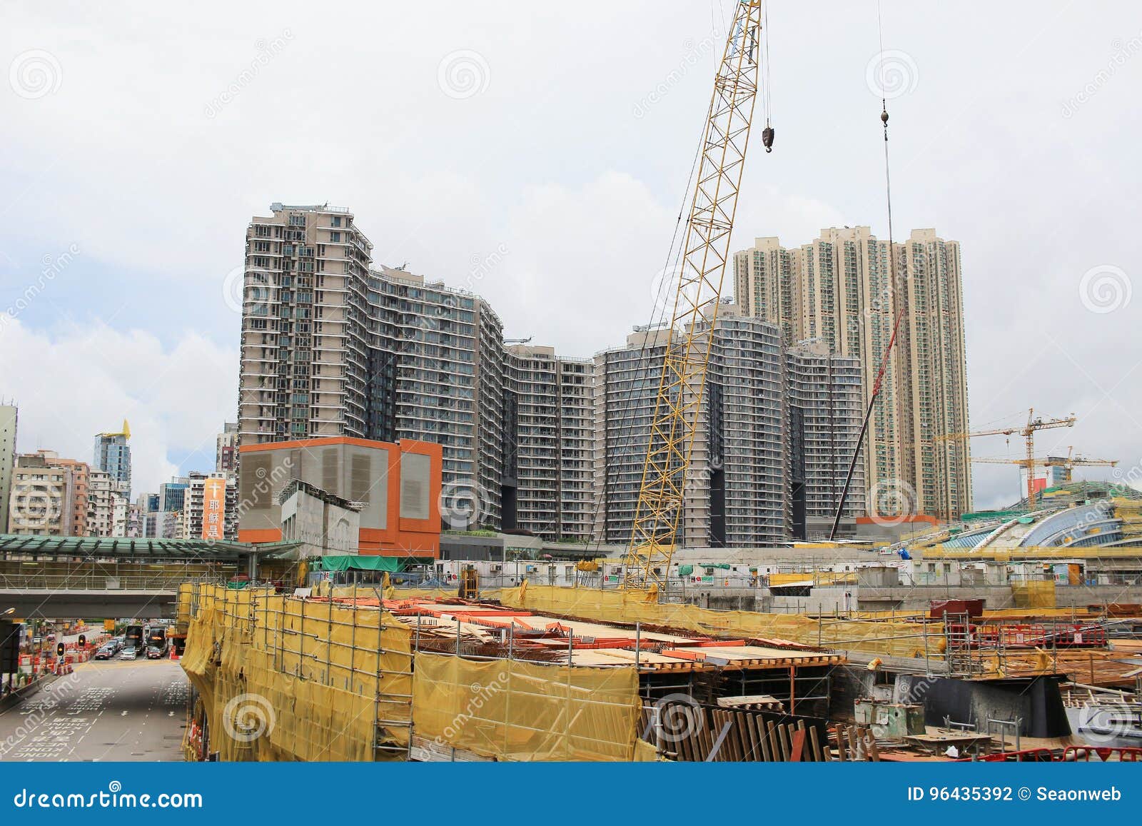 Construction Site of High Speed Rail at Hk Editorial Photography ...