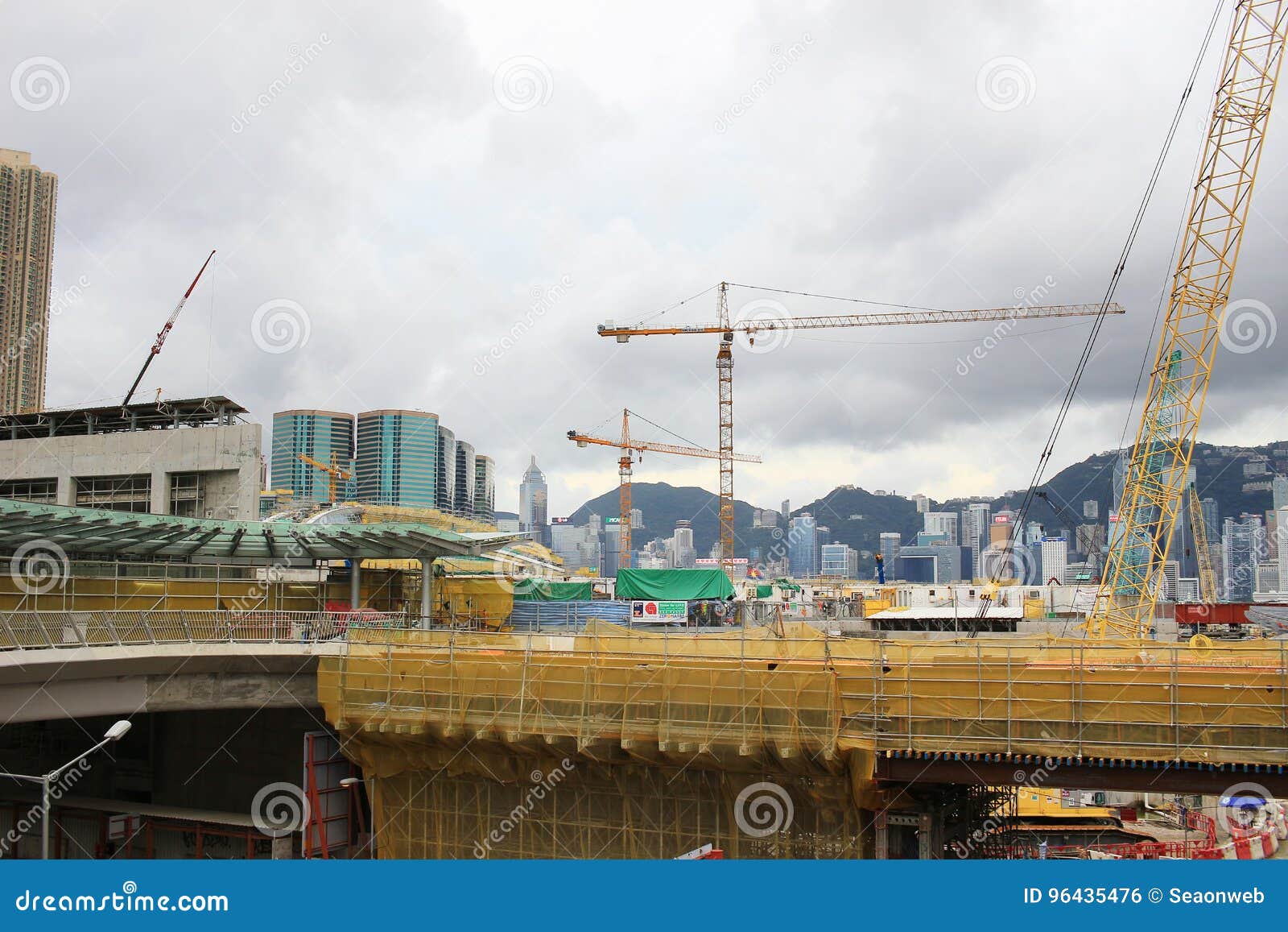 Construction Site of High Speed Rail at Hk Editorial Photo - Image of ...